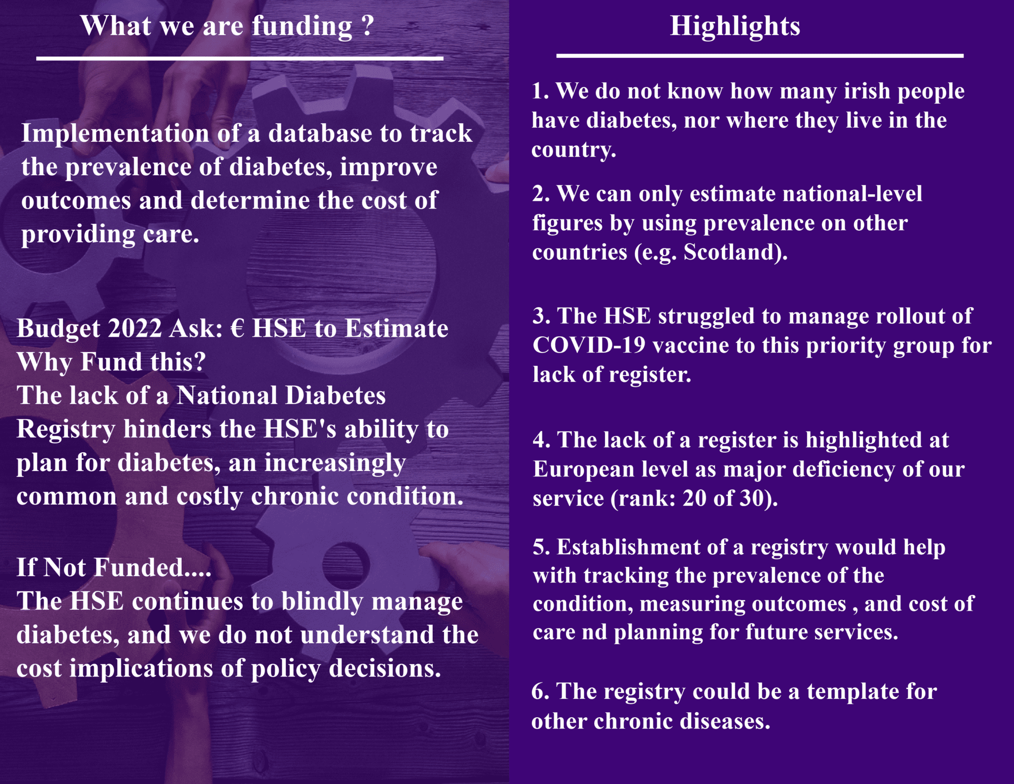 Need for a National Diabetes Register - Diabetes Ireland : Diabetes Ireland